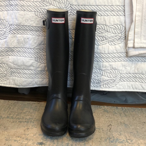 Hunter | Shoes | Matte Black Hunter Boots | Poshmark